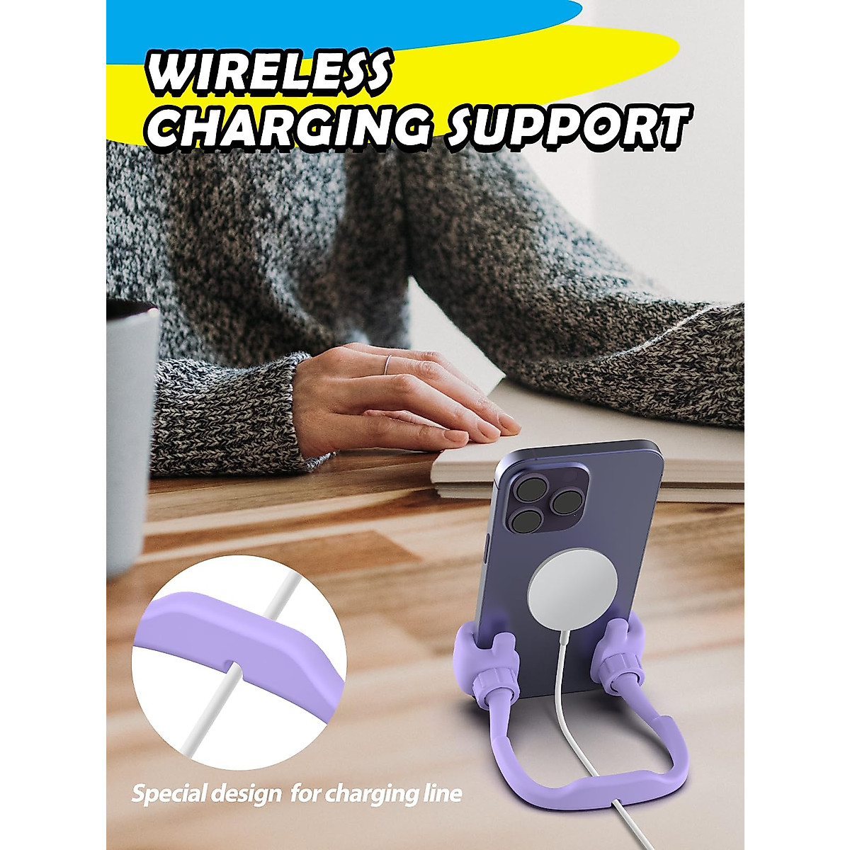 Cell Phone Stand Thumbs Up Lazy Phone Stand - 2 Pack Phone Holder 2024 College Graduation Gifts for Her Him Cellphone Phone Stand for Desk Birthday Gifts for Teens Girls Boys Adults Women Men Wife