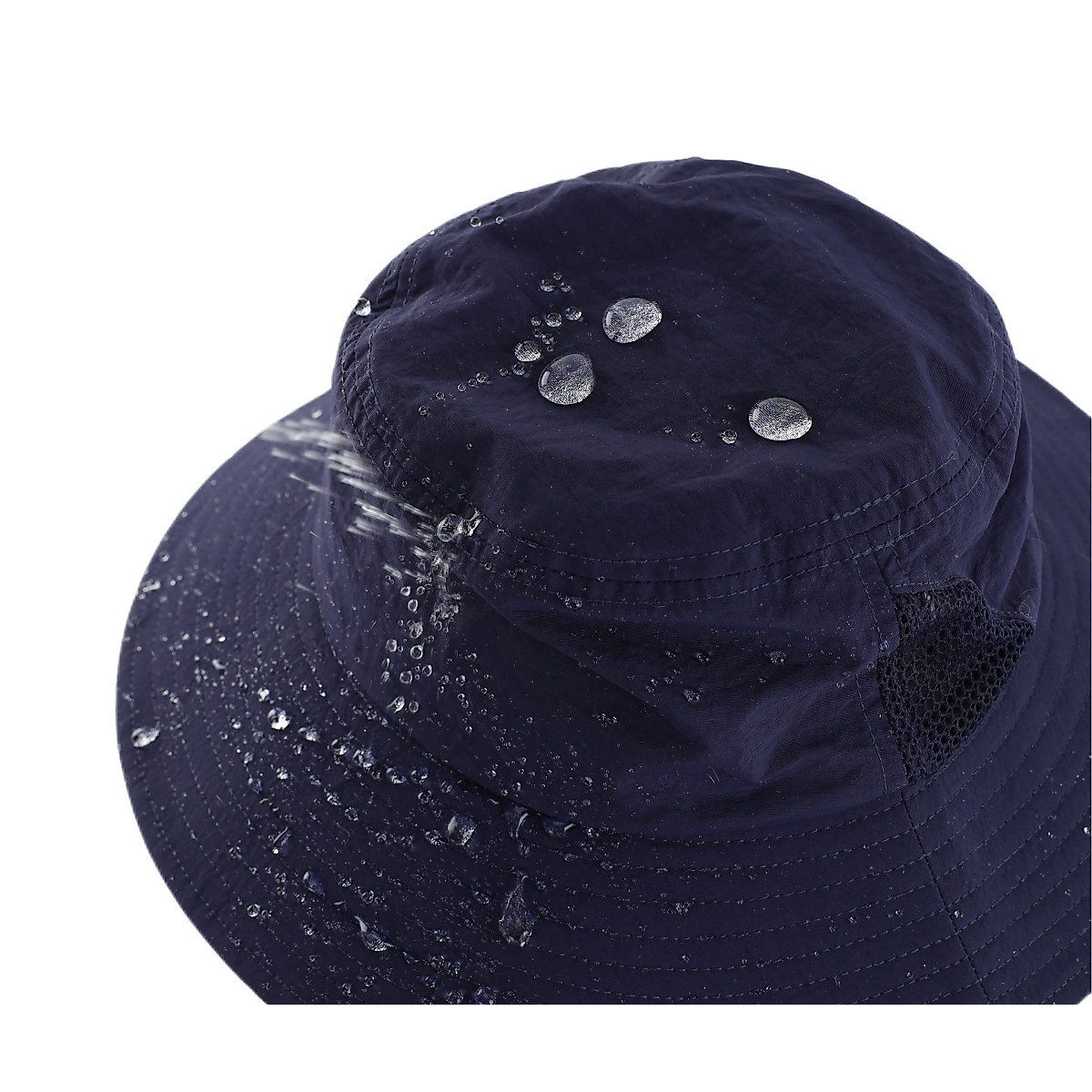 Connectyle Womens Foldable Floppy Wide Brim Beach Sun Hat UV Protection Fishing Hiking Hat Navy Blue