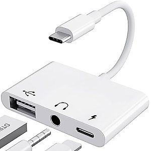 PNBACE USB C to USB Adapter 3 in 1 USB C to 3.5mm Audio Adapter for iPad USB Adapter
