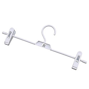 Mvude Cloth Clip Hanger Plastic Pant Hangers Space Saving for Pants Skirts Clothes,White