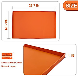 hoomdabox 28'' Griddle Silicone Protective Mat Cover for Blackstone 28 Inch Gas Griddle, Heavy Duty Food-grade Griddle Mats Cover Grill Protective Covers(Not fit 28XL/Pro Series), SG-002, Orange