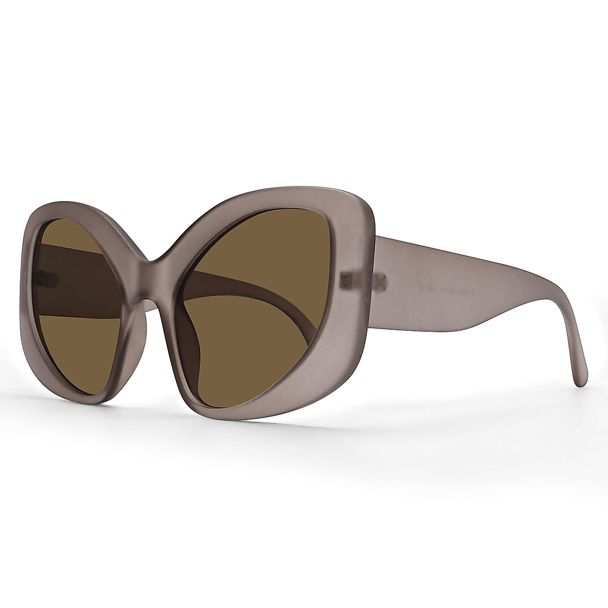 TYA Oversized Sunglasses for Women Fashion Oval Futuristic Chunky Sunglasses Cat-Eye Rectangular Shades Glasses Eyeglasses