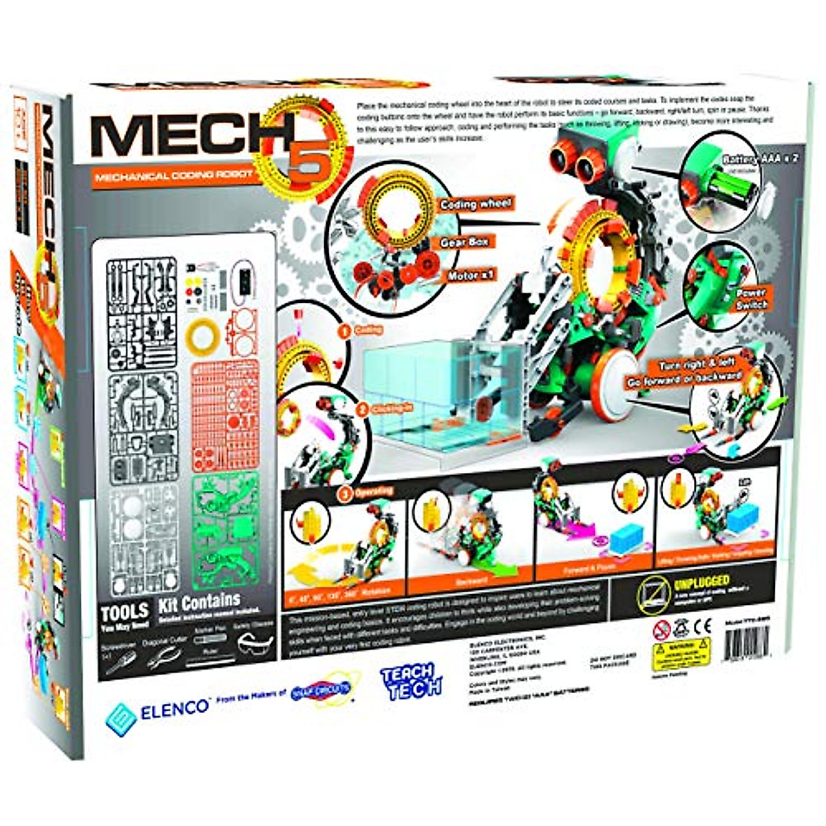Snap Circuits Teach Tech Mech 5, Mechanical Coding Robot