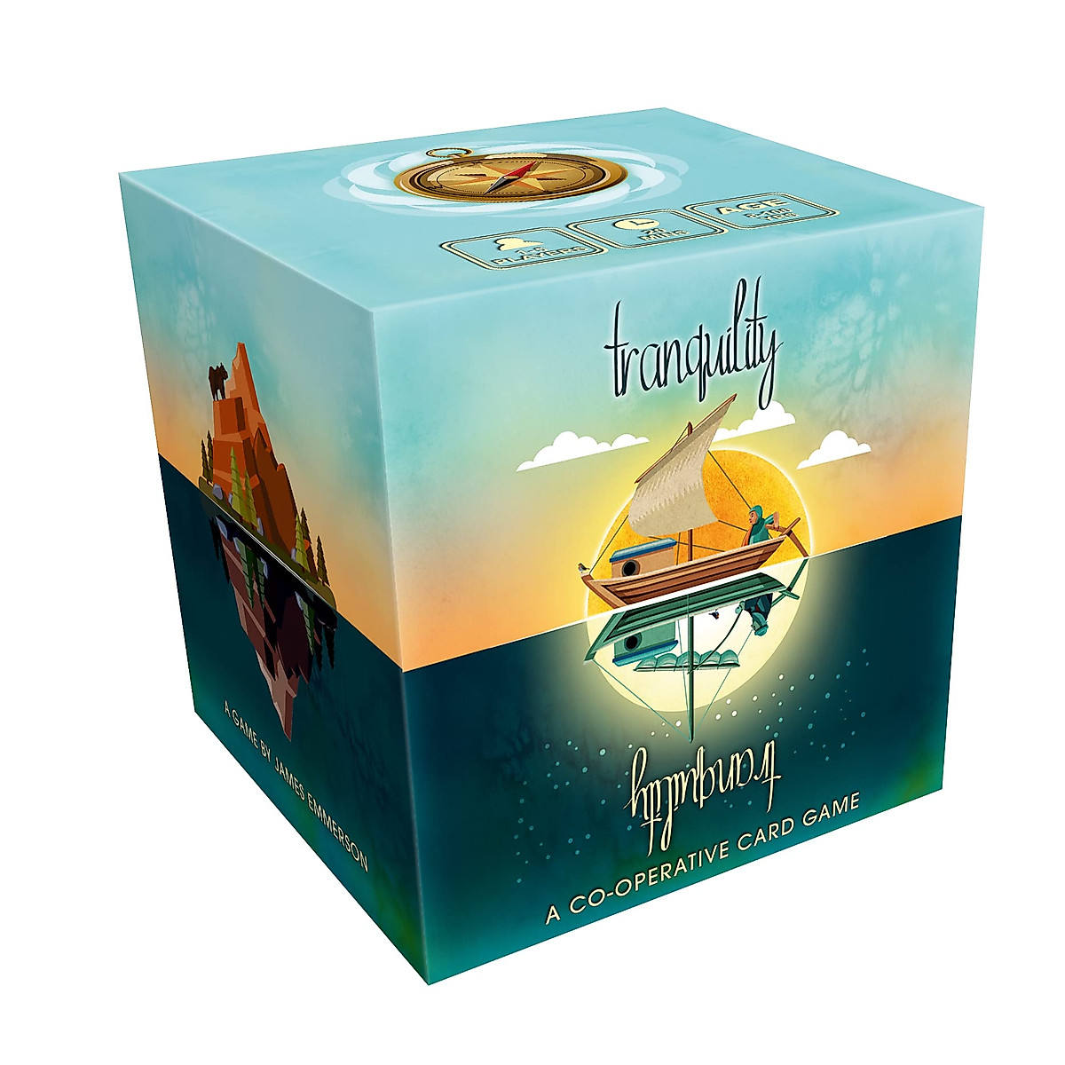 Lucky Duck Games Tranquility Board Game - Set Sail for Paradise in This Silent Cooperative Adventure! Strategy Game, Family Game for Kids and Adults, Ages 8+, 1-5 Players, 15-20 Min Playtime, Made