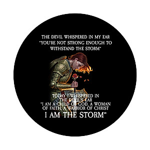 I am the storm woman PopSockets PopGrip: Swappable Grip for Phones & Tablets