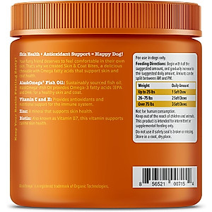 Omega 3 Alaskan Fish Oil Chew Treats for Dogs - with AlaskOmega for EPA & DHA Fatty Acids - Hip & Joint Support + Skin & Coat Chicken Flavor (90 Soft Chews)
