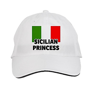 Makoroni - SICILIAN PRINCESS Italy Italian Hat Adjustable Cap, DesR99 White