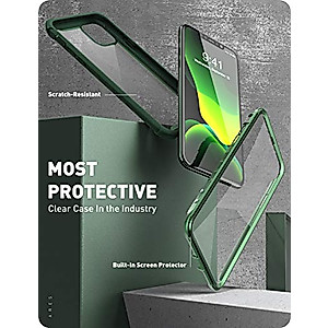 i-Blason Ares Case for iPhone 11 Pro Max 2019 Release, Dual Layer Rugged Clear Bumper Case with Built-in Screen Protector (Green)