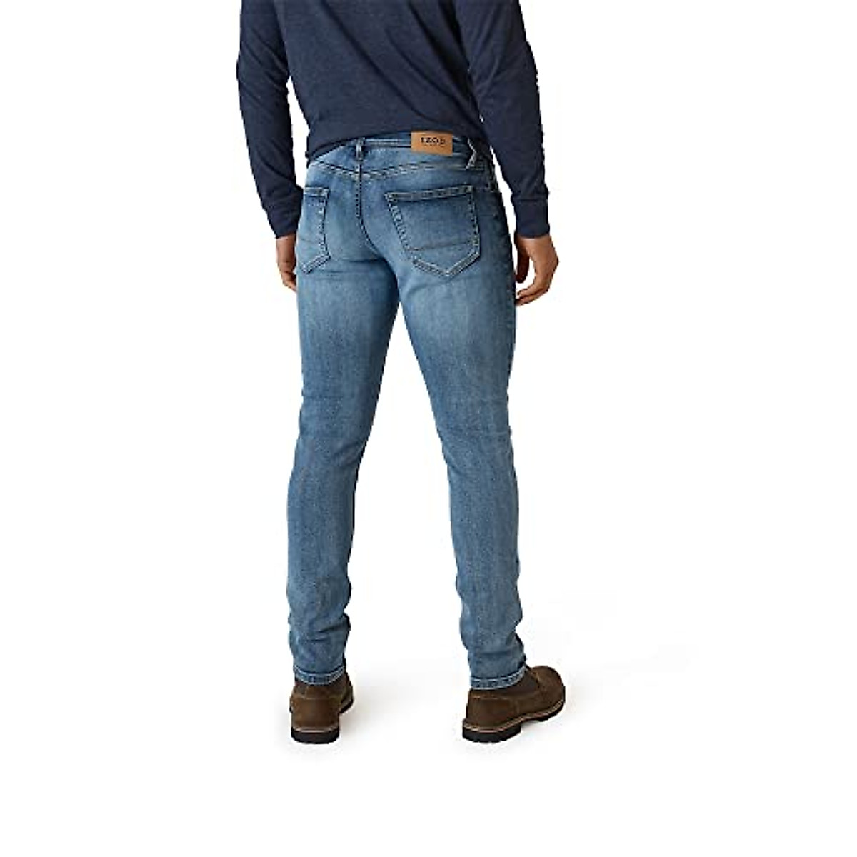 IZOD Men's Jeans - Slim Fit Comfort Stretch Denim Jeans for Men, Size 34X30, Nautical Blue