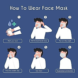 SDIW 50PCS KN95 Masks Black Face Masks 5 Layer Masks Filter Efficiency≥95% with Elastic Ear Loops and Nose Bridge Clip Breathable Face Mask