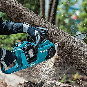 Makita XCU03PT1 18V X2 (36V) LXT Lithium-Ion Brushless Cordless 14" Chain Saw Kit with, 4 Batteries (5.0Ah)