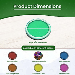 MR CHIPS Magnetic Bingo Chips with Metal Ring 3/4 Inch 200 Upgraded Pieces Green Transparent - Available in 7 Colors A Reusable Storage Bag