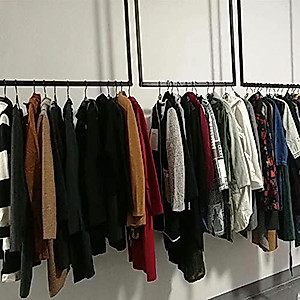 Wall-Mounted Heavy-Duty Clothes Rails, Metal Clothing Display Racks, Suspended Commercial Ceiling Hangers, Ceiling-Mounted Hangers/Black / 100cm×100cm