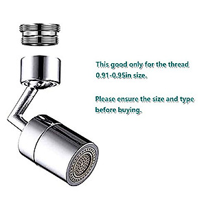 2PCS Universal Splash Filter Faucet 720°Rotatable Kitchen Faucet Anti-Splash 4-Layer Filter Oxygen-Enriched Foam Leakproof Faucet (Applicable Internal and External Thread 23-24mm)