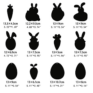 12Pcs Easter Scratch Paper,Easter Crafts for Kids,Easter Eggs Easter Bunny Carrots Rainbow Scratch Paper,Easter Scratch Art for Kids,Easter Toys Easter Gifts for Kids