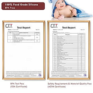 Baby Teether for 0-6 Months 2 Pack Never Drop Baby Teething Toys for 6-12 Months+1 Pack Pacifier Clip,Silicone Baby Chew Toys for Infant Sucking Needs,Baby Toys 3-6 Month Baby Mitten Teether（Brown）