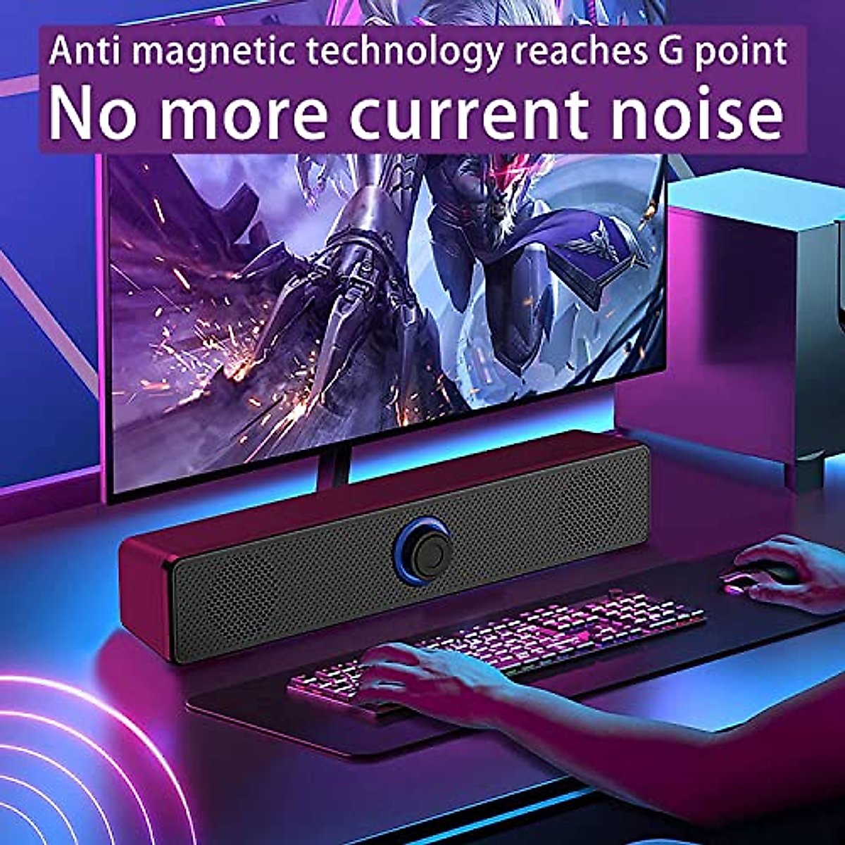 MEGCCR Bluetooth Small Speaker Subwoofer, Built-in Bluetooth 5.0 Chip, Immersive Sound Experience, Dual Speakers, Laptop Multimedia Can Be Wired or Bluetooth Mode for Outdoor Wireless Use
