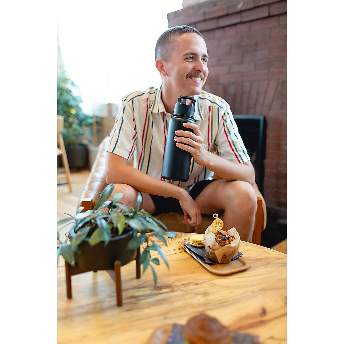 Simple Modern Water Bottle with Straw and Chug Lid Vacuum Insulated Stainless Steel Metal Thermos Bottles | Reusable Leak Proof BPA-Free Flask for Sports | Summit Collection | 32oz, Slumberland