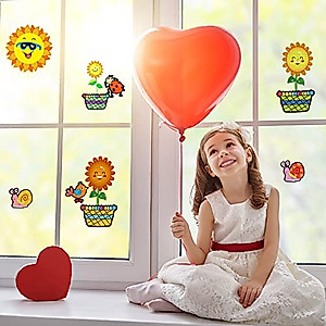 34 Pieces Spring Sunflower Classroom Bulletin Board Set Springtime Blooms Flowers Cutouts Colorful Butterfly Bee Bird Sun Clouds Cutouts When We Learn We Grow Bulletin Board Decor