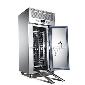 Kolice Commercial Heavy Duty 15 Trays Shock Freezing Blast Chiller & Freezer Included Trolley Cart, Chest Freezer, Restaurant Blast Freezer-Lowest temperature -40°F(-40°C)