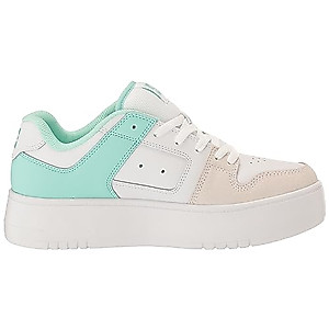 DC Women's Manteca 4 Platform Low Skate Shoe, Mint, 8.5