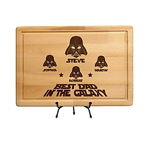 Personalized I am Their Father StarWar Dad Gift Cutting Board, Fathers Day Gifts from Kids, Funny Star War Gift, Darth Character Plaques, Custom Name Stars War Mens Gift, Gift from Daughter or Son