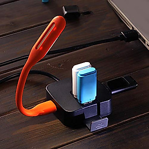 Lysee Data Cables - USB 2.0 4 Ports Splitter Hub High Speed Notebook USB Extension Multi-Interface Hub Mobile Phone Holder - (Cable Length: 0.15m)