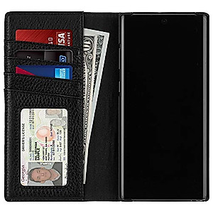Case-Mate - Samsung Galaxy Note 10+ Case - Wallet Folio - 6.8" - Black Leather