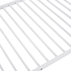 Bunk Bed,Twin Over Twin Metal Bunk Bed,Metal Bunk Bed Twin with 2 Ladder and Safety Rail,Space Saving,for Kids Boys Girls Teens Adults(White)