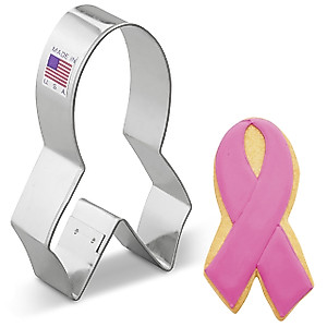 Awareness Ribbon Cookie Cutter Breast Cancer Awarenes 4" Made in USA by Ann Clark