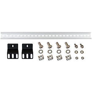 WatchfulEyE DIN Rail Mounting Bracket | Rack Mount DIN Rail Kit Rack Ears DIN Rail Slotted Aluminum Alloy Oxidation Length 17 Inch Width 35mm Height 7.5mm