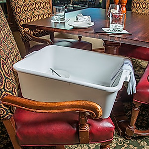 Carlisle FoodService Products N4401102 Comfort Curve™ Ergonomic Wash Basin Tote Box, 7" Deep, White