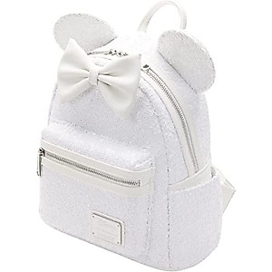 Loungefly Disney Minnie Mouse Sequin Wedding Womens Double Strap Shoulder Bag Purse