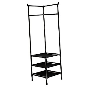 Zerodeko Corner Coat Rack Drying Rack for Clothing Standing Garment Rack Heavy Duty Clothes Rack Freestanding Garment Rack Clothing Garment Rack Laundry Drying Rack Wardrobe Rack Coat Racks