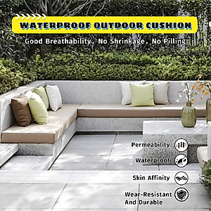 Yoinnt Custom Size Bench Cushions for Outdoor Indoor, Personalized Size Seat Cushions, Outdoor Waterproof Garden Cushions, Indoor/Outdoor Thickened Foam Furniture Cushion
