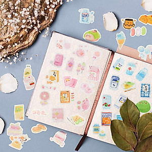 PAGOW 160Pcs Cheese Yogurt Scrapbooking Stickers