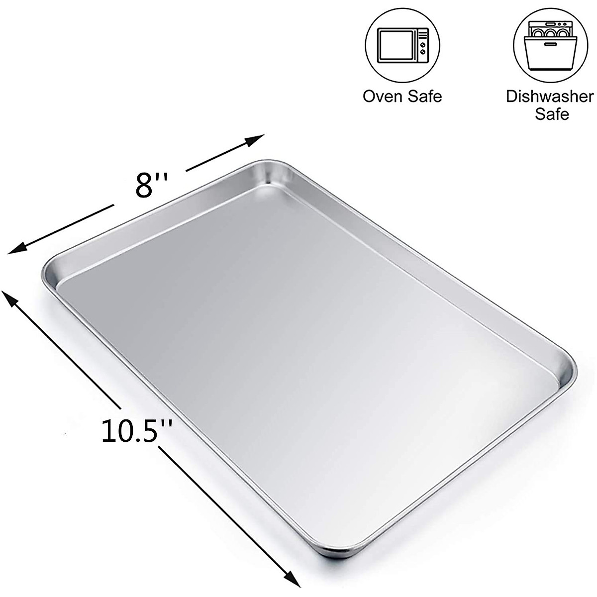 2 Pack Stainless Steel Surgical Tray, Ideal for Medical Lab Instruments, Dental, Tattoo, Kitchen Baking Cookie