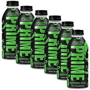Prime Hydration Sports Drink by Logan Paul & KSI Glowberry - 500ml Bottle 6 Pack