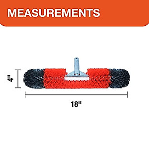 BLACK+DECKER Pool Brush, 360 Degree Bristles, 18 Inches