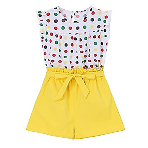 LIONJIE Kids Girls Summer 2 Piece Outfits Clothes T-Shirt Tops and Shorts Pants Sets