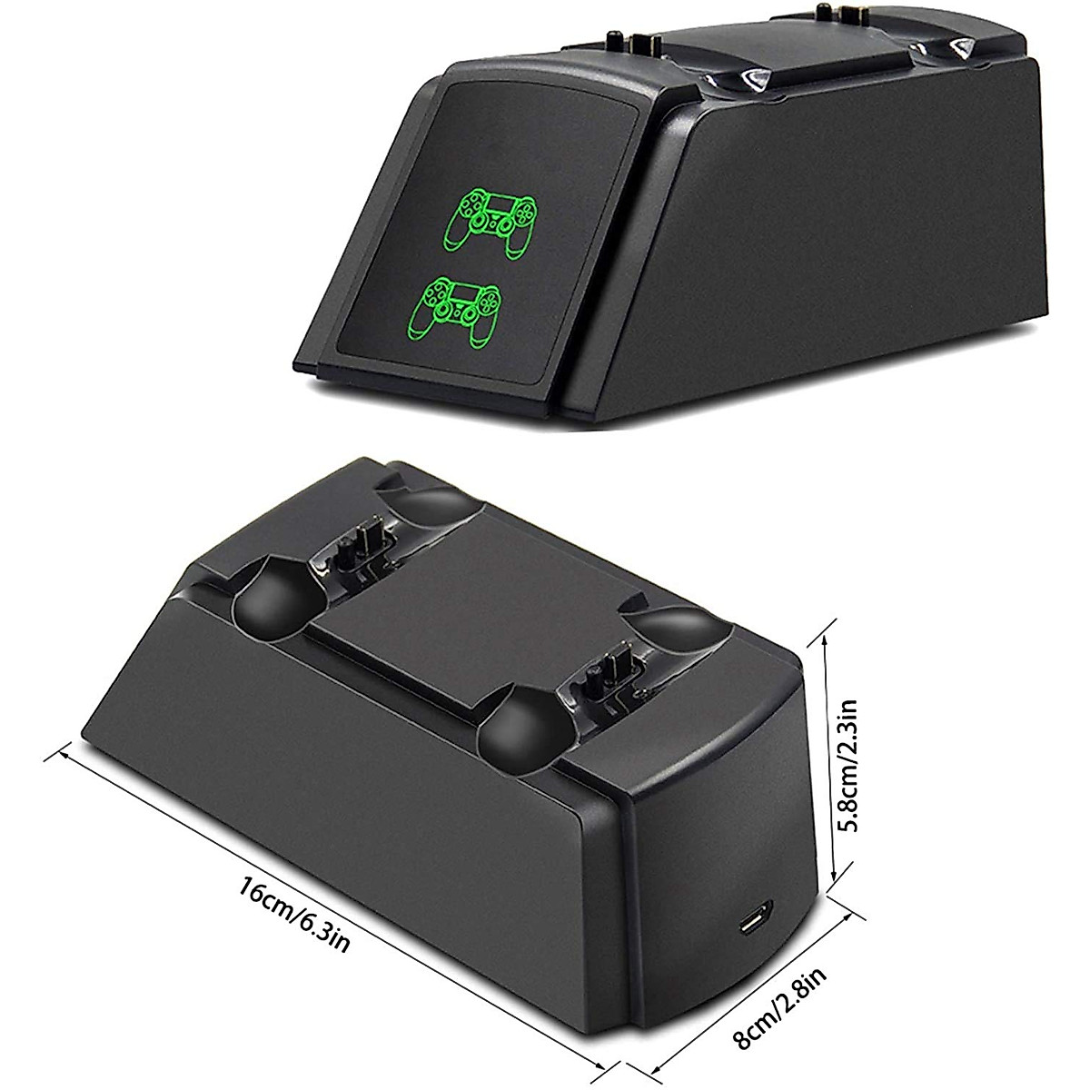 Controller Charger Docking Station, Vergissm Dual Docking Station for Playstation 4/ PS4/ PS4 pro Move Controller