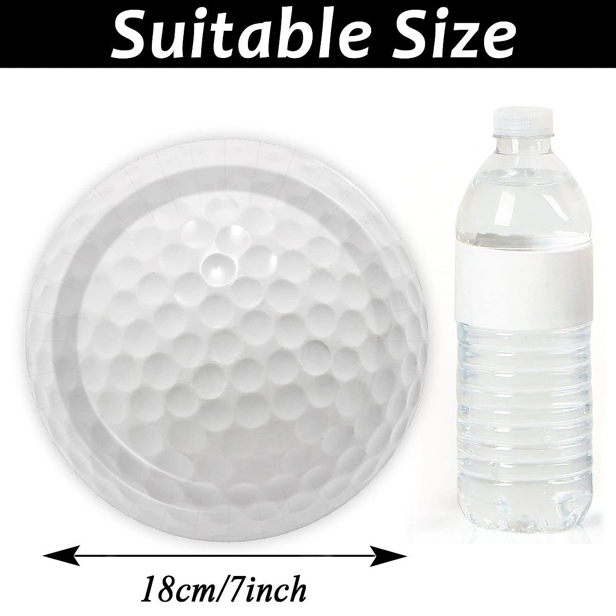 gisgfim 80 PCS Golf Plates Party Supplies Golf Sports Birthday Party Cake Dessert Plates Disposable Golf Ball Sports Favors Decorations for Boy Baby Shower