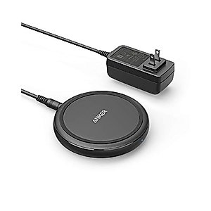 Anker Wireless Charger with Power Adapter, PowerWave II Pad, Qi-Certified 15W Max Fast Wireless Charging Pad for iPhone 14/14 Pro/14 Pro Max/13/13 Pro Max, Galaxy S10 S9 S8, Note 10 Note 9 & More