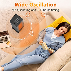 Portable Air Conditioners, 3-IN-1 Evaporative Swamp Cooler Air Conditioner, 4 Modes & 3 Speeds, 12H Timer, LED Display, Remote & Touch Control, 4 Wheels with Latches, Swamp Cooler for Bedroom,Indoor