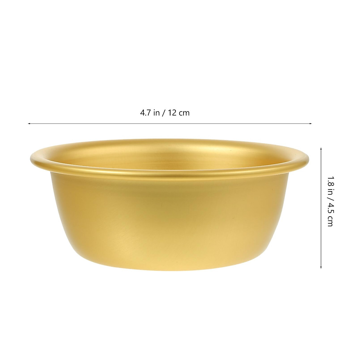 Kichvoe Korean Pot Korean Rice Wine Bowl: 4pcs Korean Rice Aluminum Bowls Korean Traditional Bowls Multi-function for Home Restaurant Food Pickle Golden 12cm Korean Stone Pot