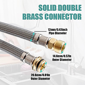 Kitchen Faucet Hose Replacement Parts for Grohe 48293000 Flexible Faucet Hose, Pull-Out Faucet Hose Replacement, Flexible Hose for Pull Out Kitchen Sprayer