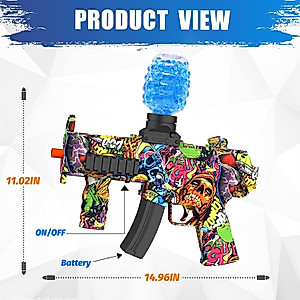 TANSAR Gel Ball Blaster Splat Orby Gun Splatter Electric, Automatic Splat Launcher Outdoor Play Games Toy for Backyard & Garden, Birthday Ideas for Ages 14+ Year Old, Multicolored