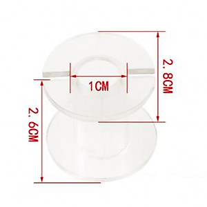 WellieSTR 20-Pack Plastic Fly Tying Thread Empty Bobbin Spools, Fly Tying Material Spool Fishing Tackle Accessories, Empty Large Size Thread Spool