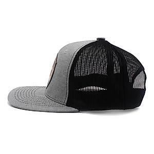 Eachnice Working All Day Overtime Hours for Bullsh!t Pay Leather Patch Trucker Hat Baseball Cap (Gray Black)