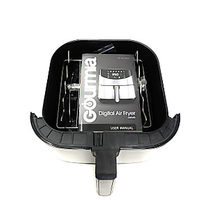 Gourmia GAF685 Stainless Steel No Oil Healthy Frying 6 Quart Digital Air Fryer (Certified Refurbished)